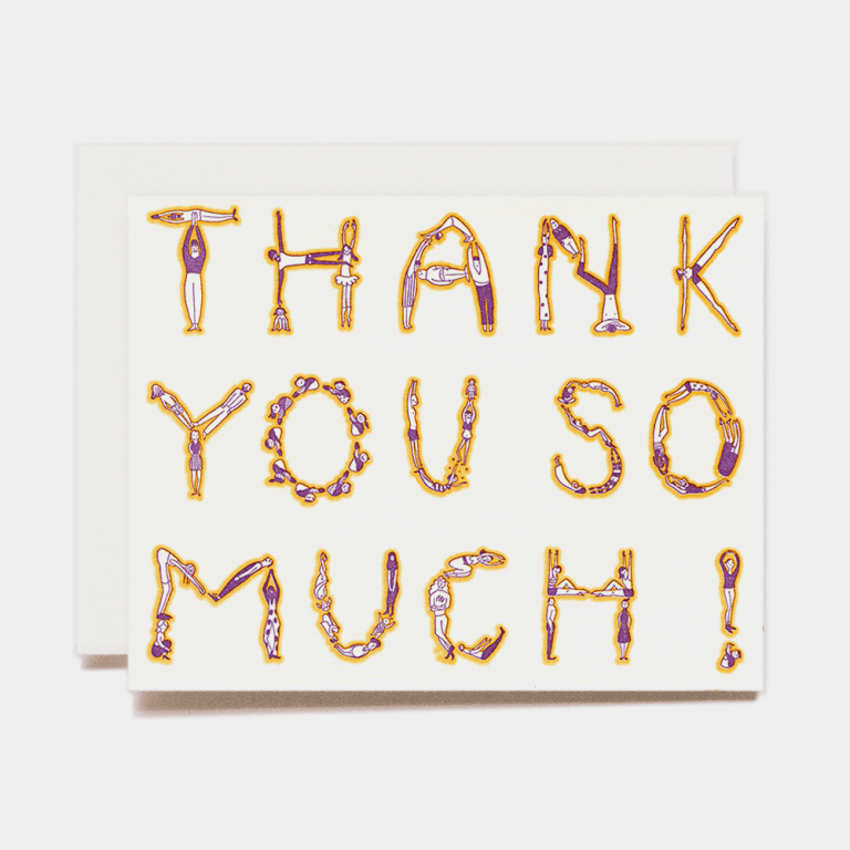 Homework Letterpress Studio – THANKS – Thank You People – Kid Icarus