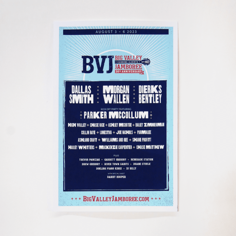 Big Valley Jamboree – POSTER – 2023 12″ x 18″ – Kid Icarus